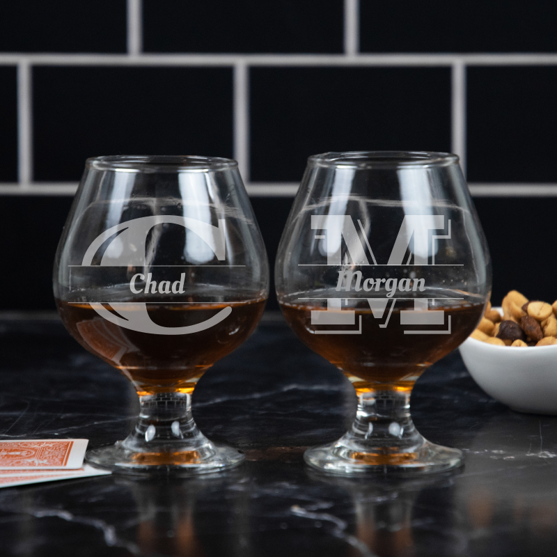 Brandy Snifter Personalized with Name and Initial – Shadow Breeze